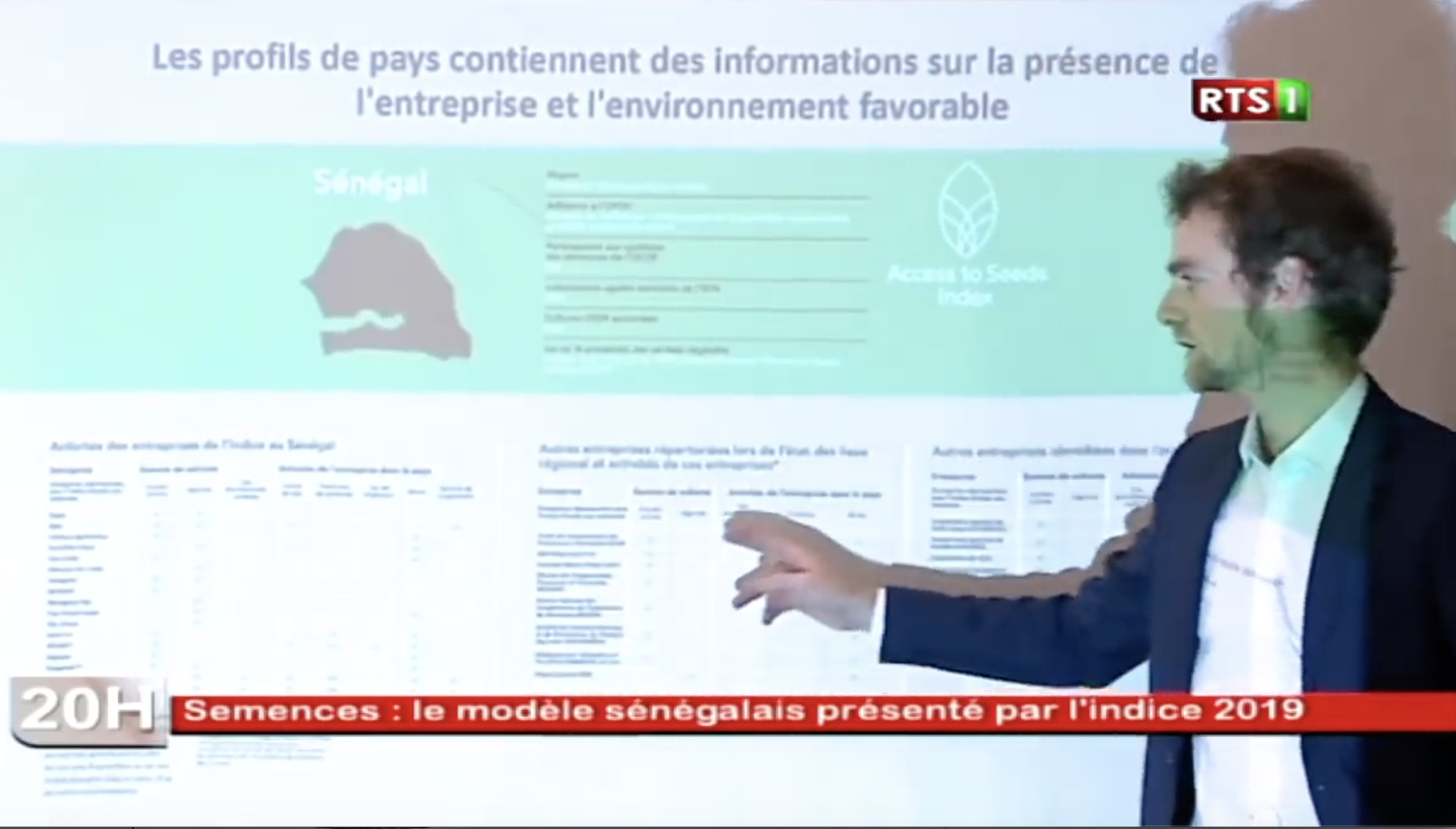 Access to Seeds Index dans 20H Journal RT Sénégal 1 - Access to seeds